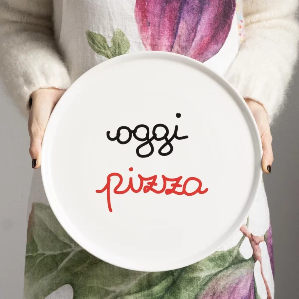 Piatto Pizza Simple Day "Oggi Pizza" | La Tua Casa Shabby